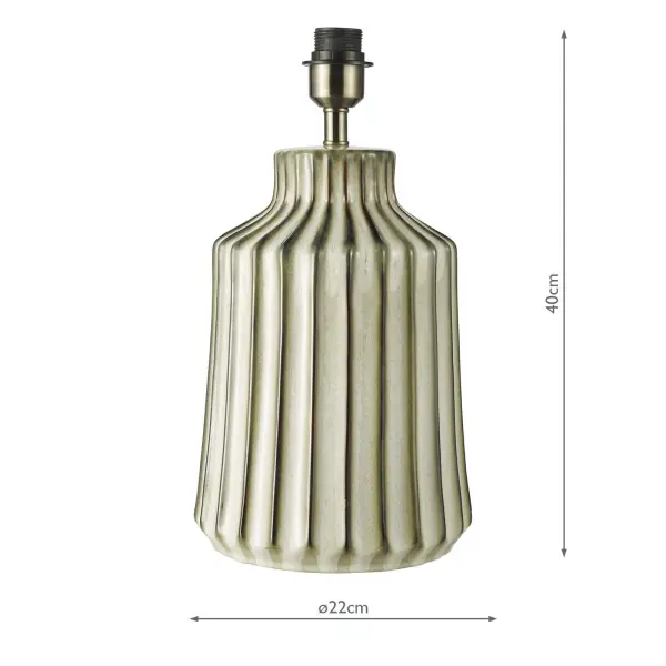Dar Lighting NED4229 Nedra Natural Table Lamp Base Only | jrlighting.co.uk