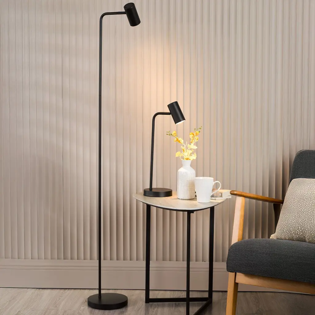 Dar Lighting THI4122 Thierry Matt Black Desk Lamp | jrlighting.co.uk